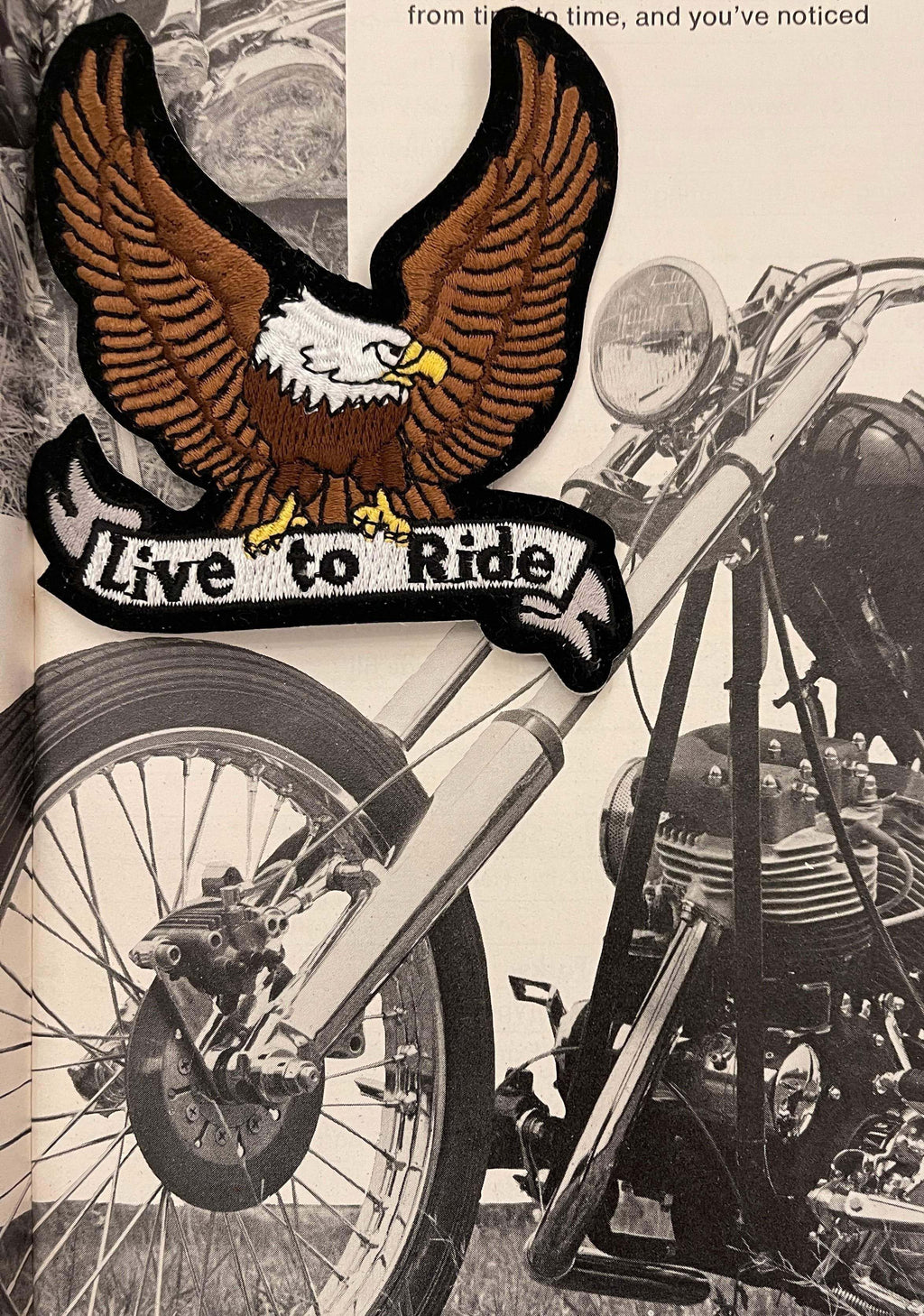 Live To Ride Eagle Patch – Gold Dogs